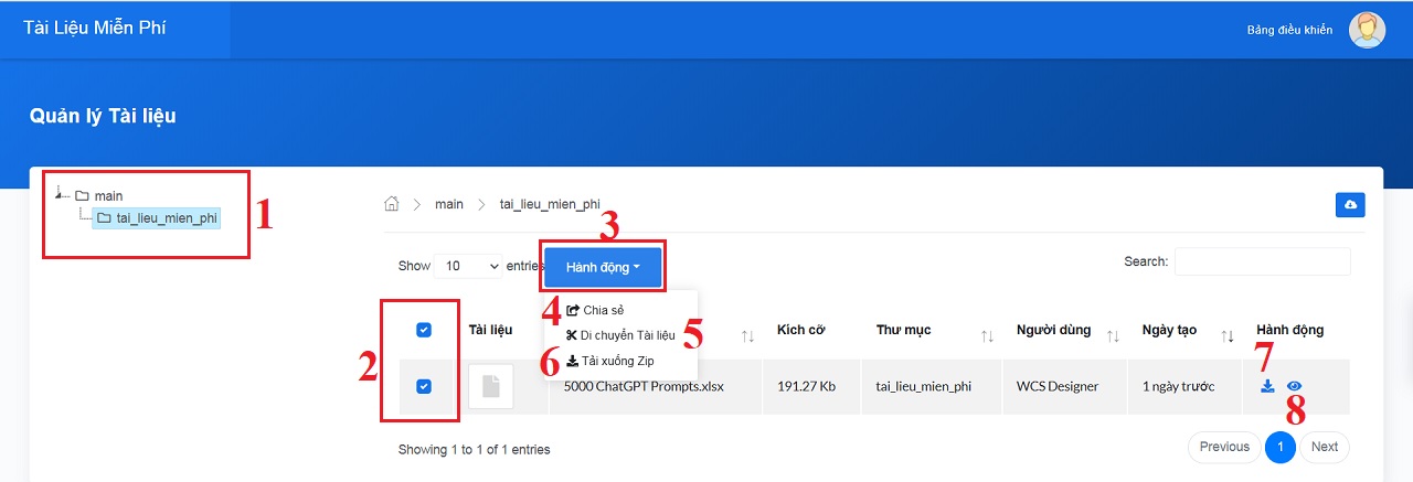 Cách tải tài liệu từ Thư viện tài liệu miễn phí về máy tính